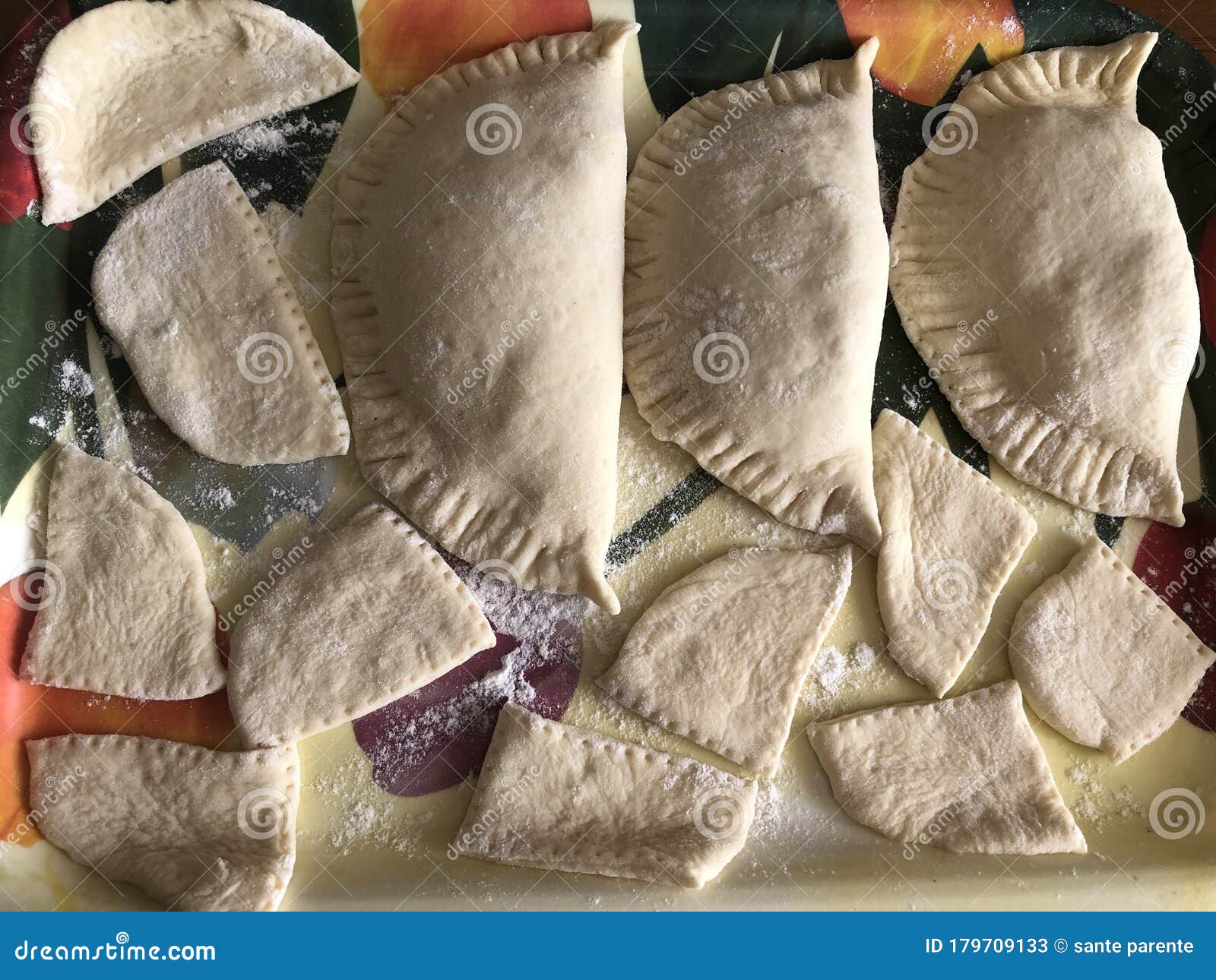 Making of Fried Panzerotti Dough Stock Image - Image of stuffed, food ...