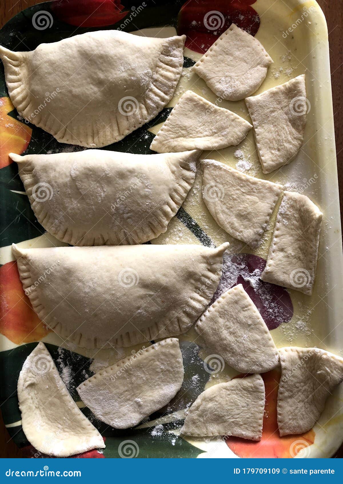 Making of Fried Panzerotti Dough Stock Image - Image of making, food ...