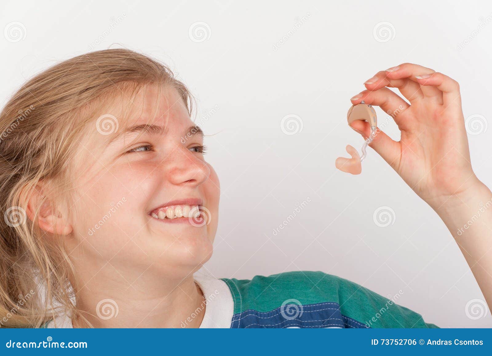 Making a Fun of a Hearing Aid Stock Photo - Image of audiology, look ...
