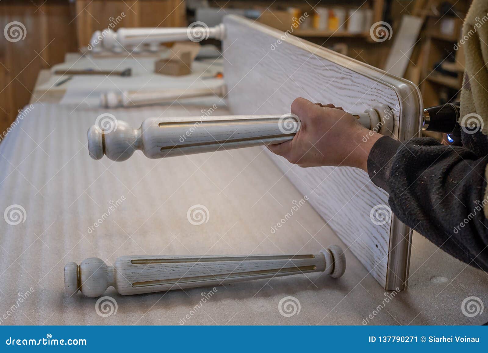 Making Furniture from Wood. Work Carpenter Stock Image - Image of built ...