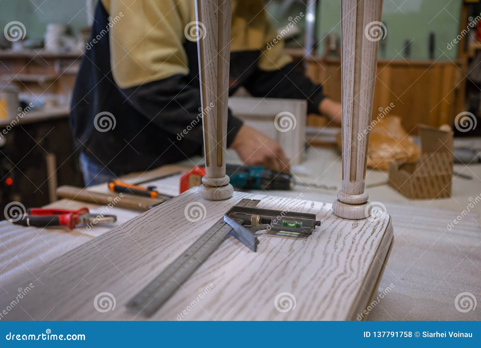Making Furniture from Wood. Work Carpenter Stock Photo - Image of ...