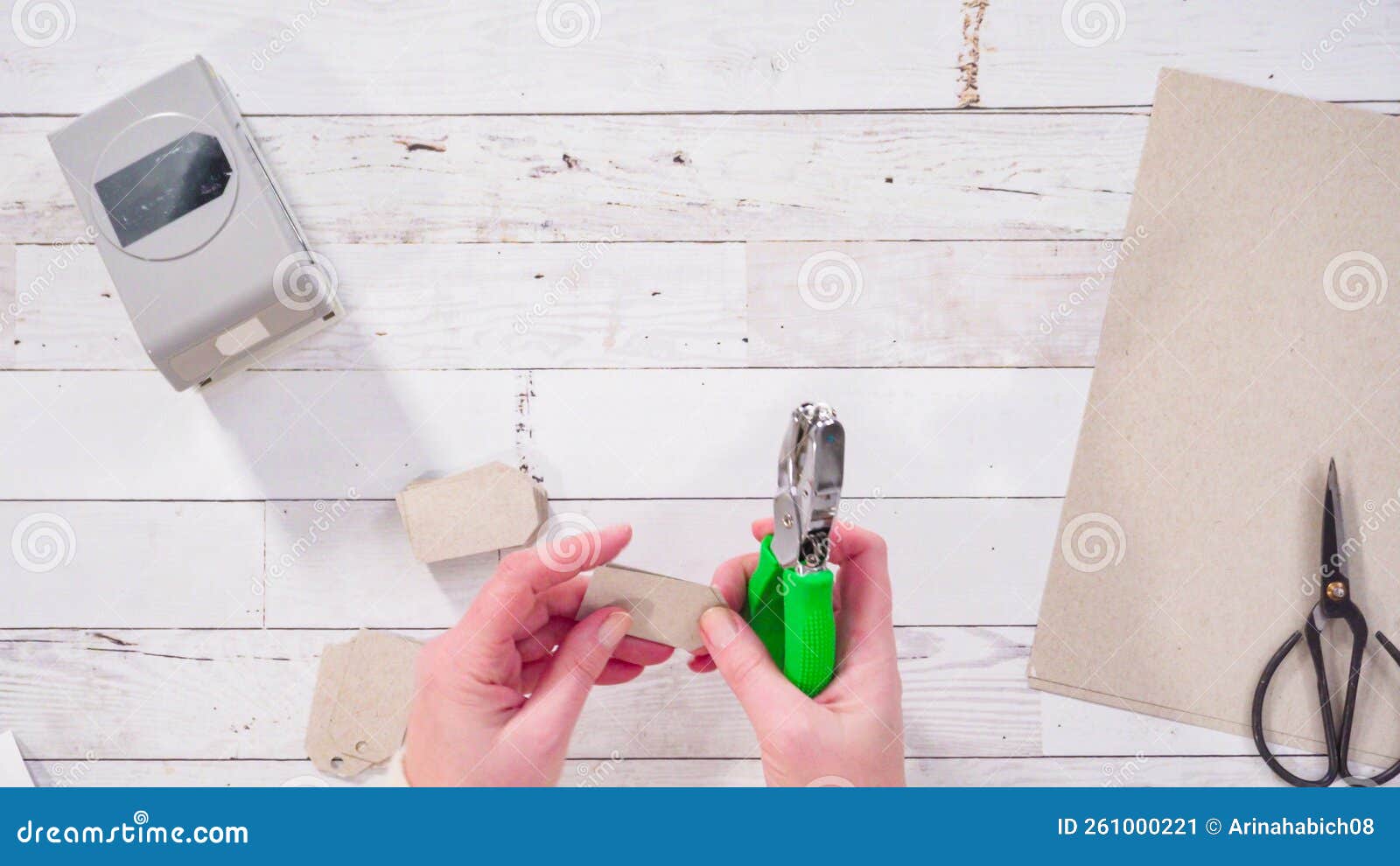Making a gift tags stock image. Image of fudge, hobbies - 261000221