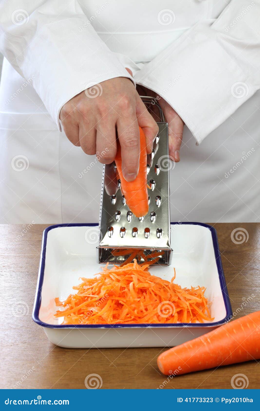 Making Grated Carrot Salad, Shredding Carrots Stock Image - Image of ...