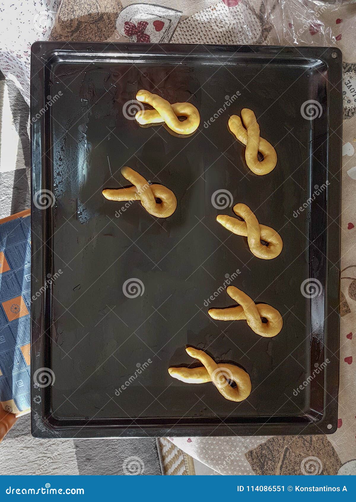 Making Greek Buns for Easter Stock Image - Image of festive, bakery ...