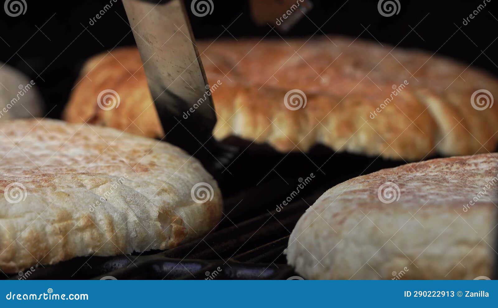 Making and Grilling Burger Buns on an Grill Stock Video - Video of ...