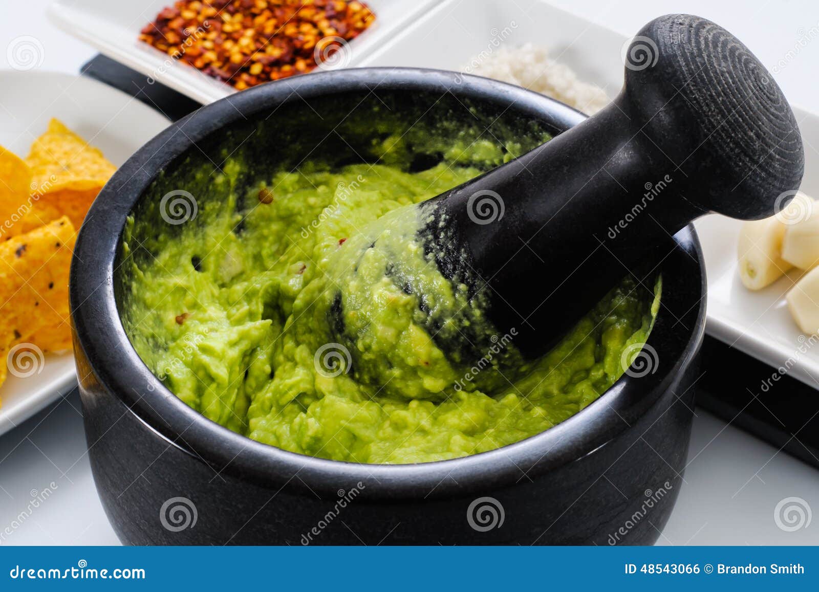 Making Guacamole stock photo. Image of cayenne, serrano - 48543066