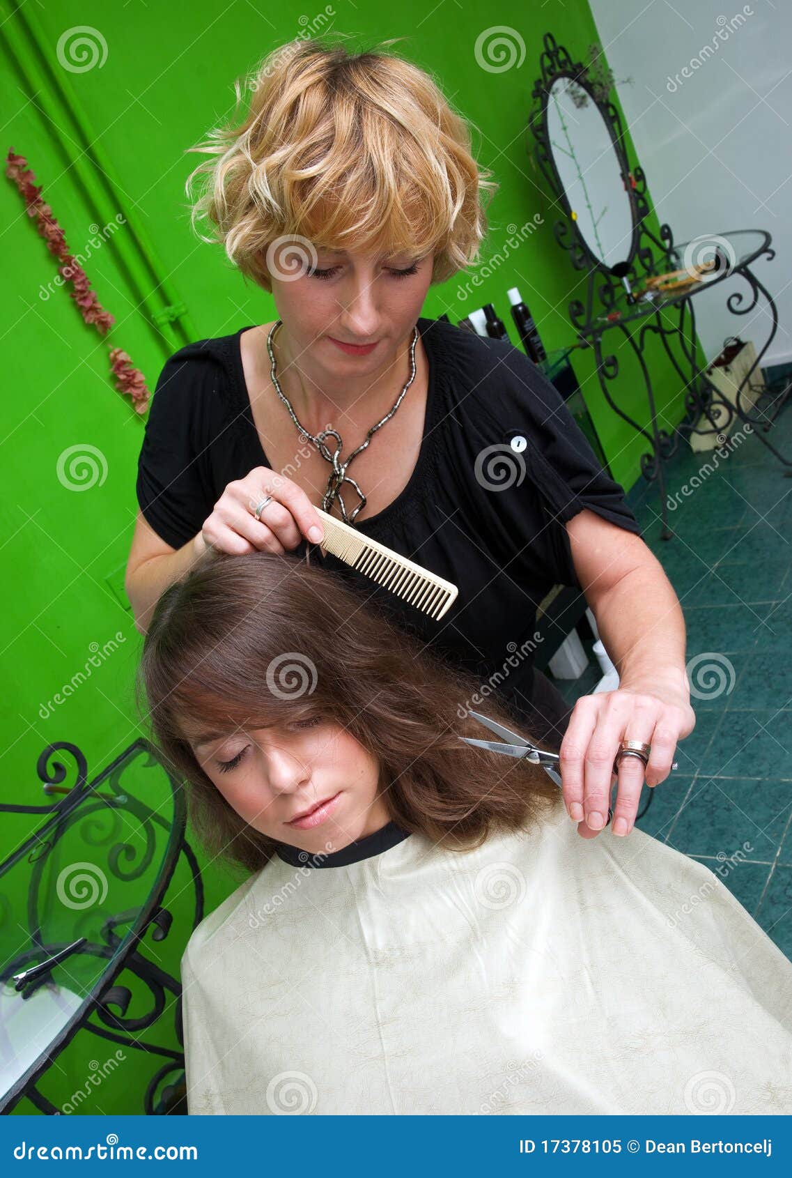 Making haircut stock image. Image of caucasian, hairstyle - 17378105
