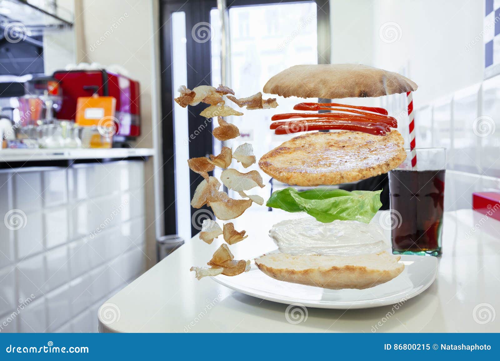 Making Hamburger stock image. Image of potato, lettuce - 86800215