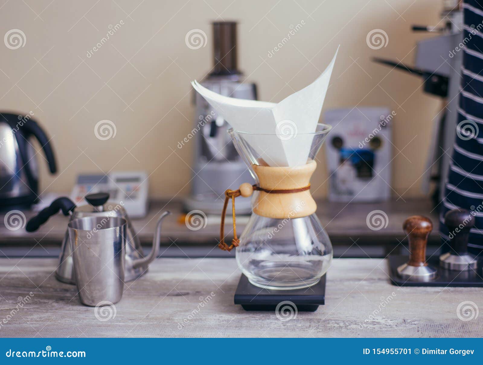 Making of drip coffee stock image. Image of making, business - 154955701