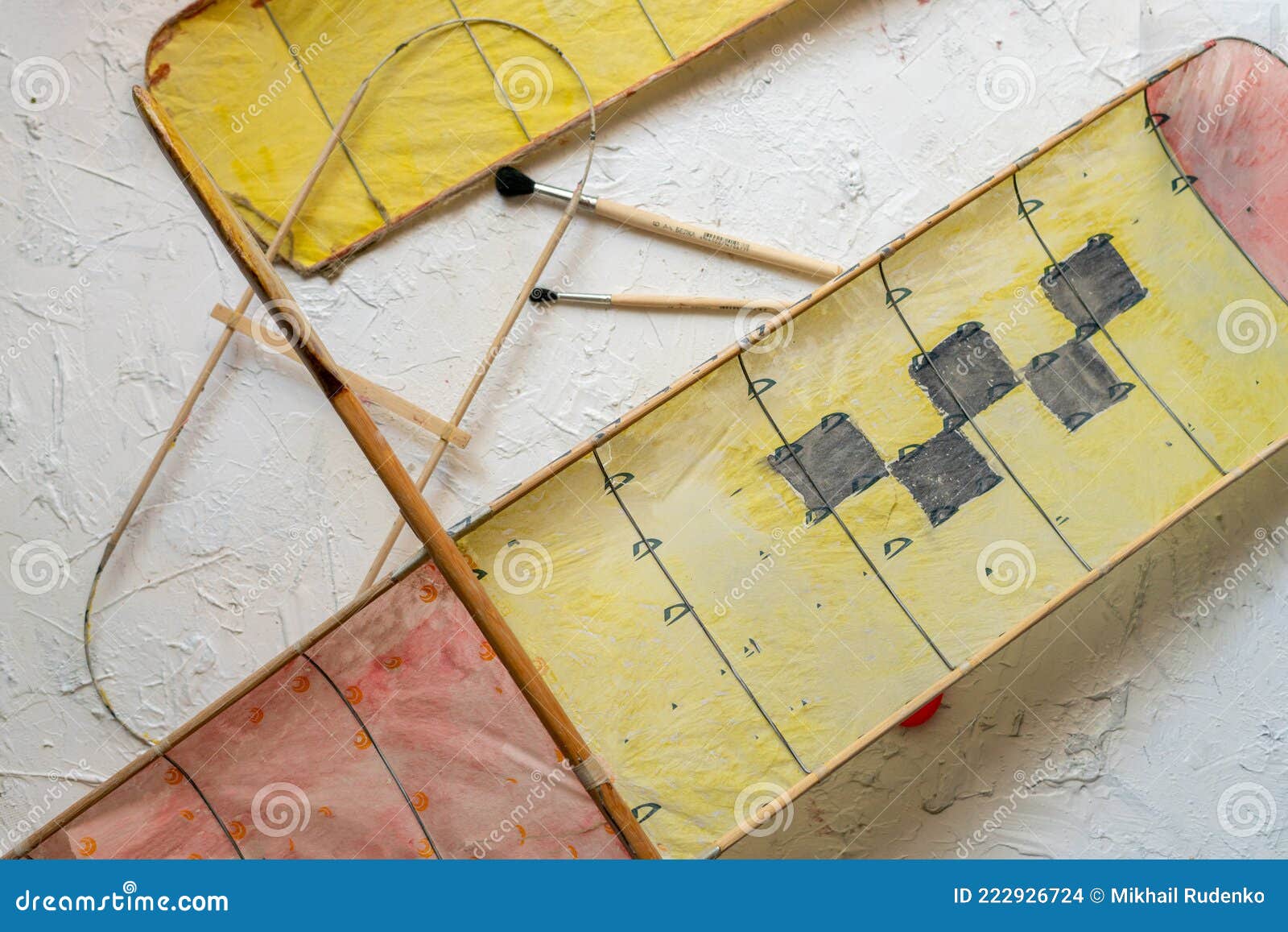 Making a Handmade or Handcrafted Wooden Airplane Models Stock Photo ...