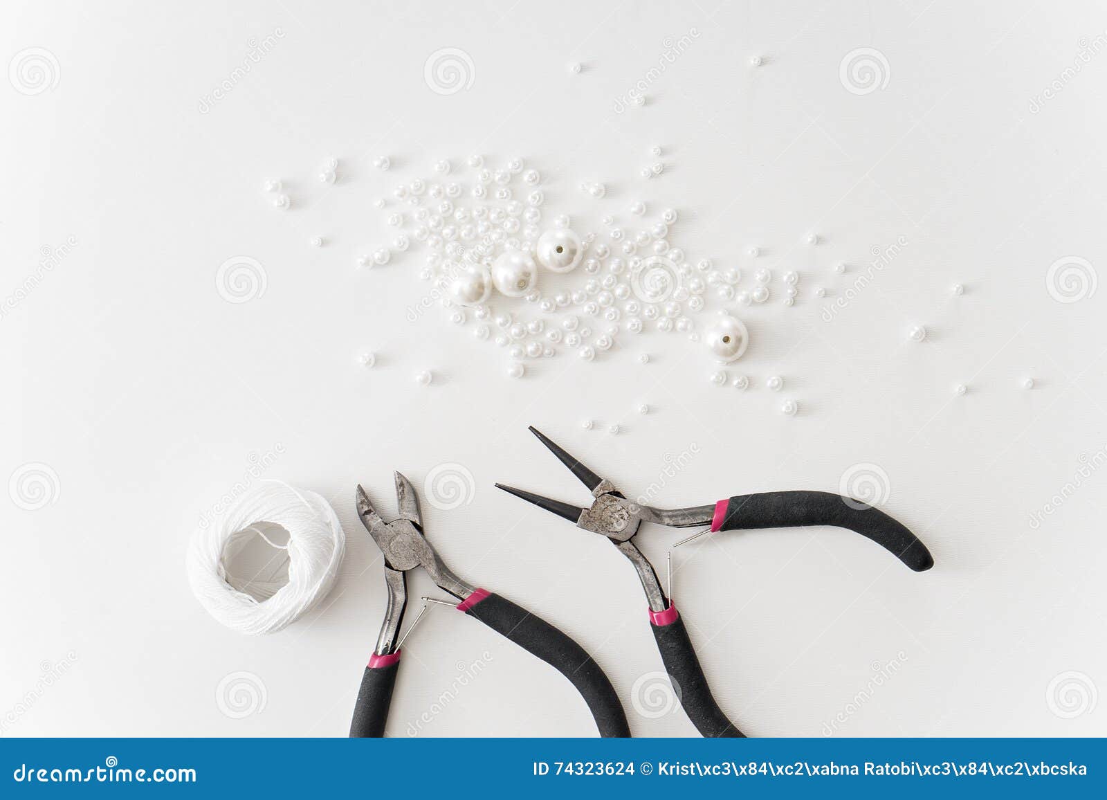 Making of Handmade Jewelry. Bead Making Accessories Stock Photo - Image ...