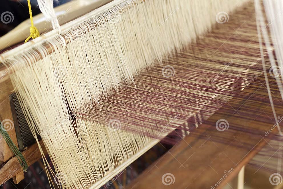 Making Handmade Weaving Thread Stock Photo - Image of craft, thread ...