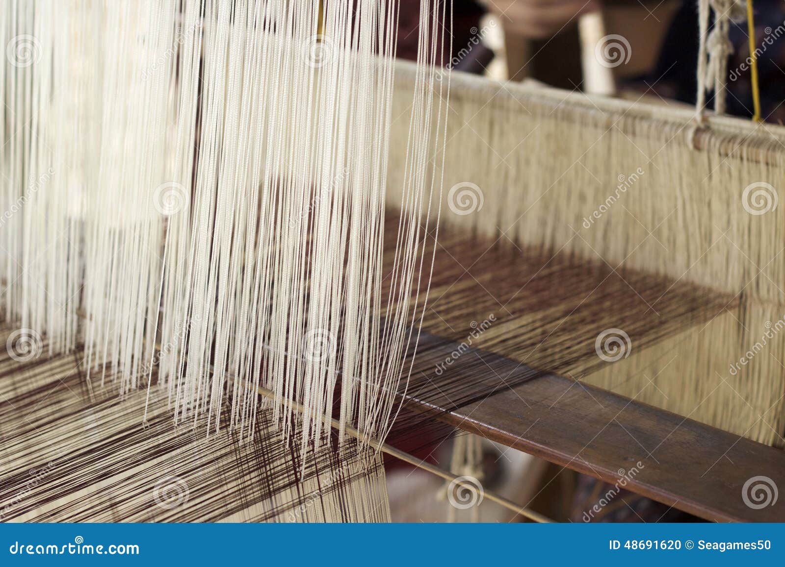 Making Handmade Weaving Thread Stock Photo - Image of tool, thread ...