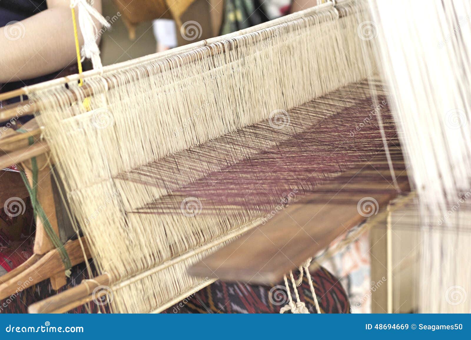 Making Handmade Weaving Thread Stock Image - Image of homemade, culture ...