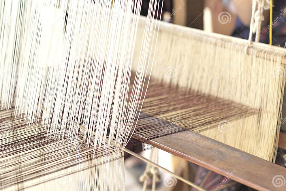 Making Handmade Weaving Thread Stock Image - Image of textile, weave ...