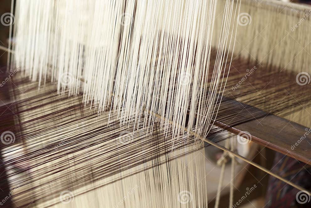 Making Handmade Weaving Thread Stock Image - Image of silk, cloth: 48742793