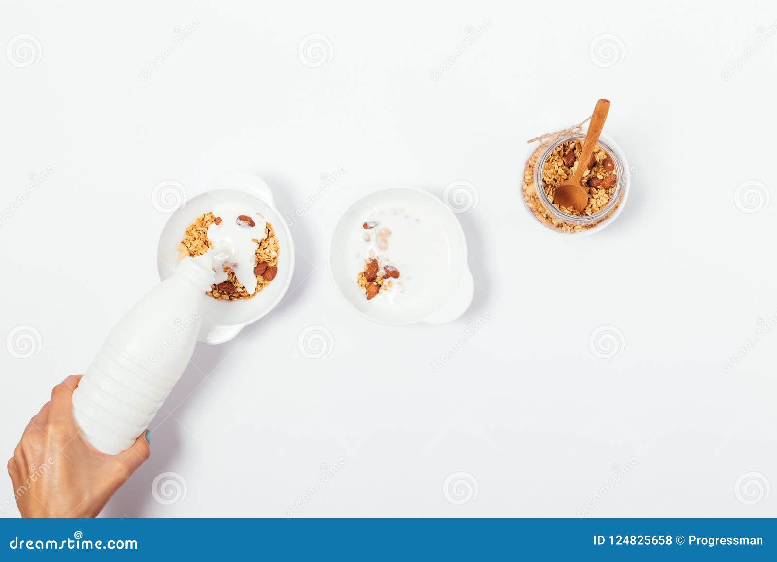 Making Healthy Breakfast Process, Top View Stock Photo - Image of hand ... Making Healthy Breakfast Process, Top View Stock Photo - Image of hand ...