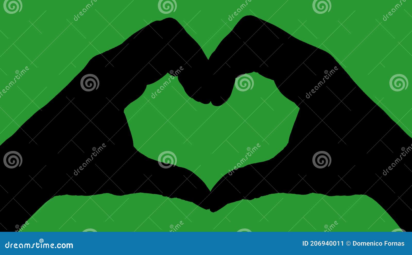 Making a Heart with Hands, Green Screen Background Stock Image - Image ...