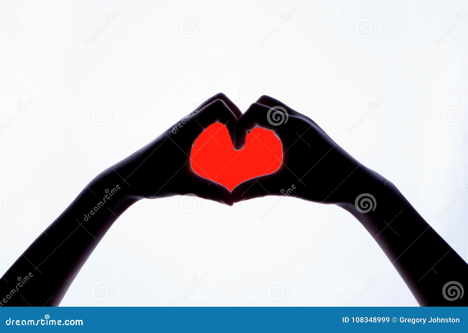 Making a heart with hands. stock image. Image of romantic - 108348999