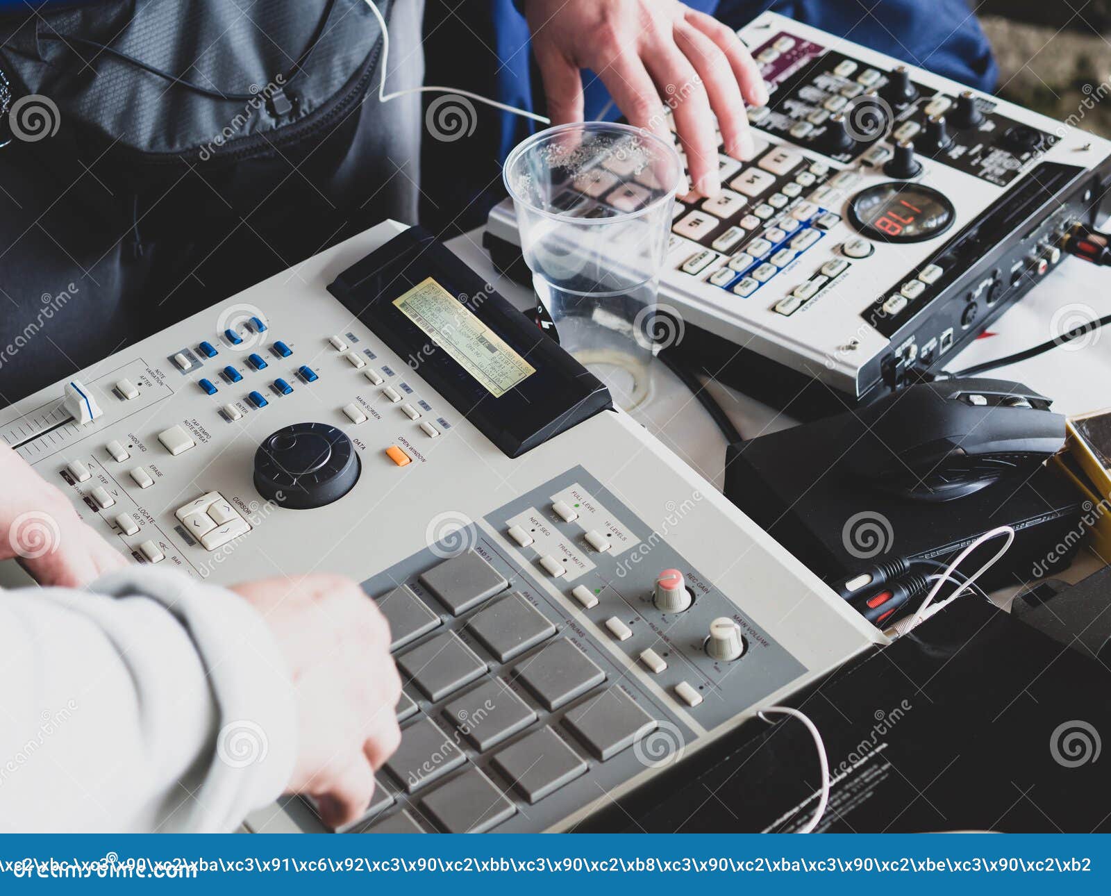 Making hip hop beats stock image. Image of designer - 229279465