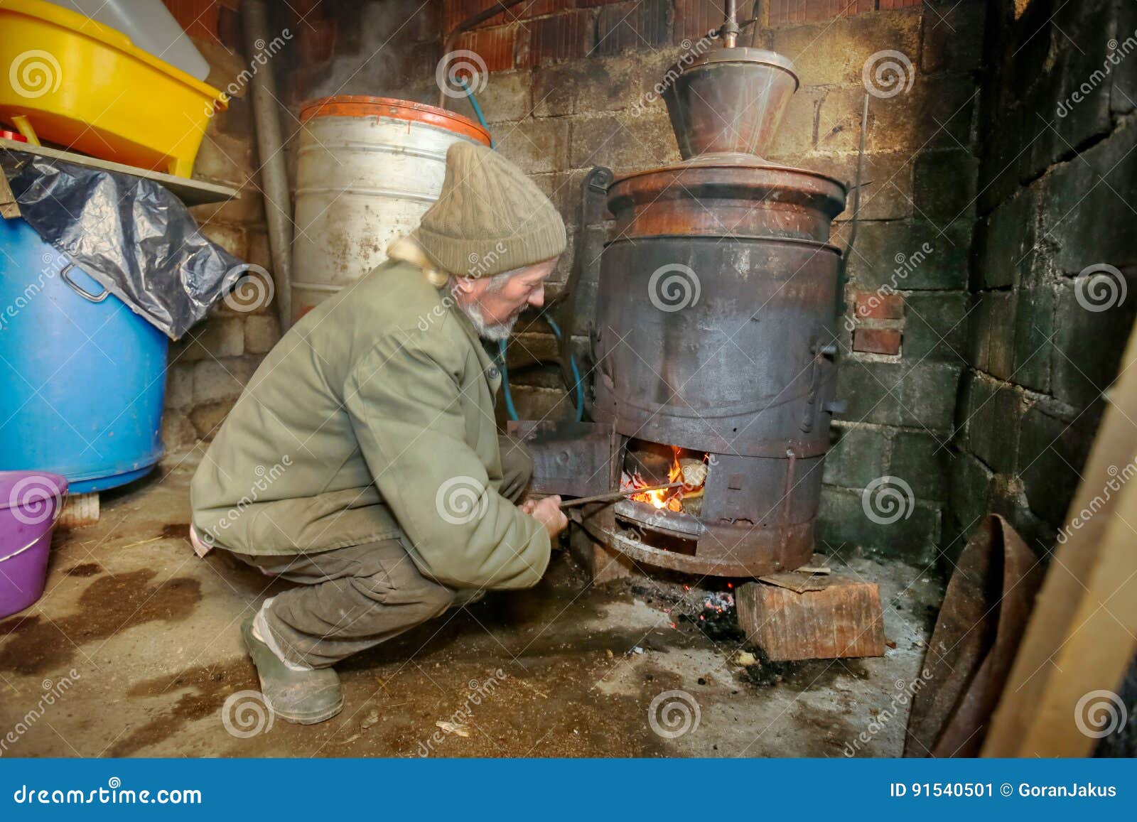 Making homemade brandy stock image. Image of boilers - 91540501