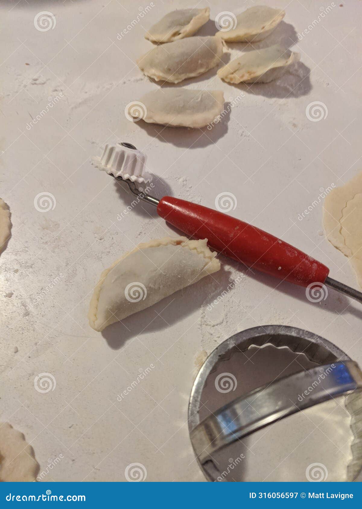 Making Homemade Pierogies Using Tools Stock Image - Image of culture ...