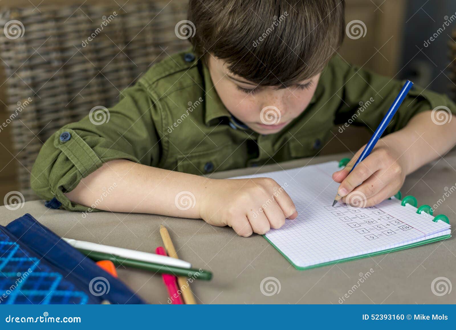 Making homework stock photo. Image of home, case, field - 52393160