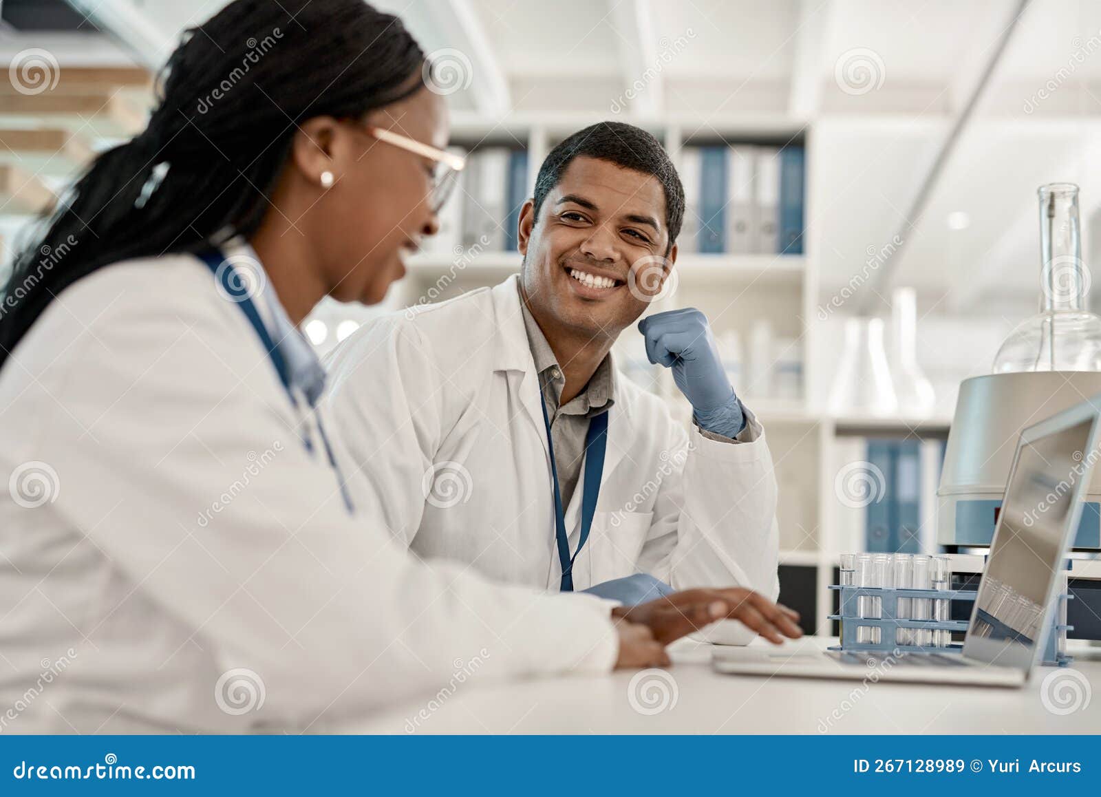 Making Impactful Discoveries Together. Two Scientists Working Together ...