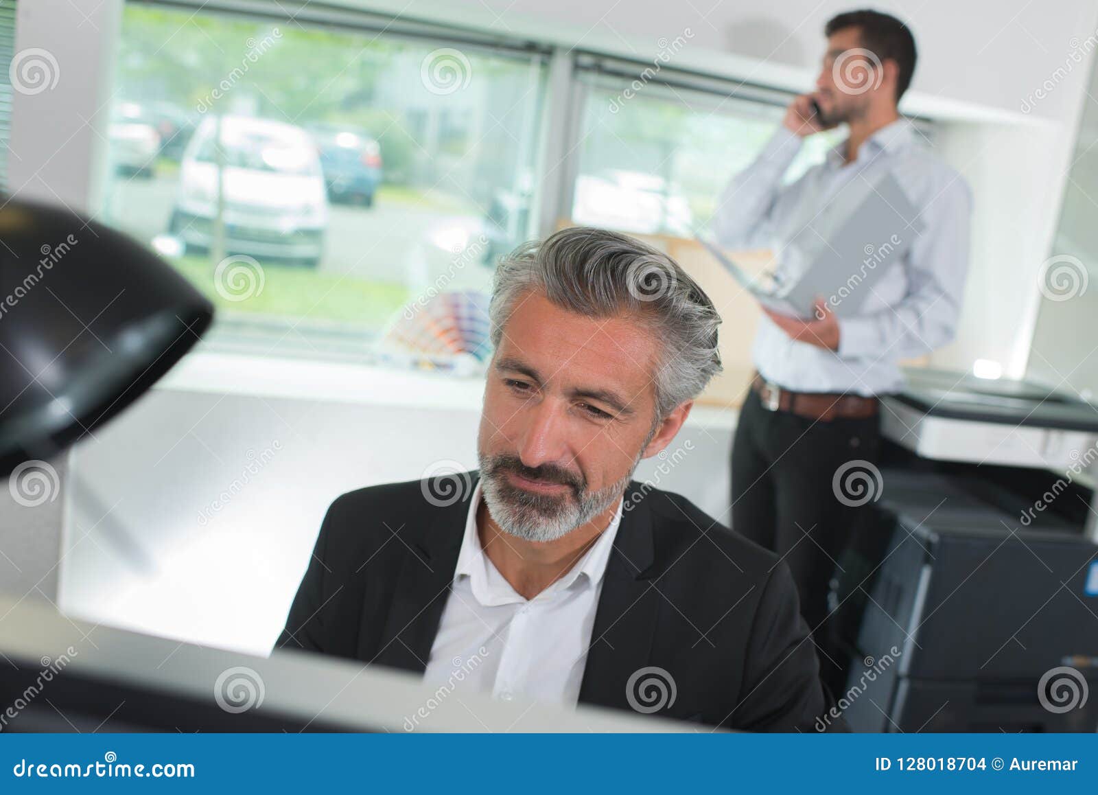 Making an important call stock photo. Image of company - 128018704