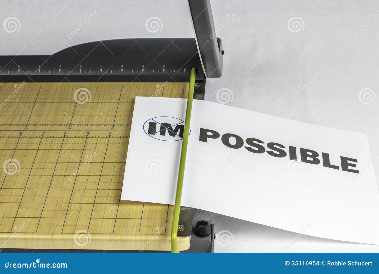 Making Impossible Possible Paper Cutter Stock Photo - Image of ...