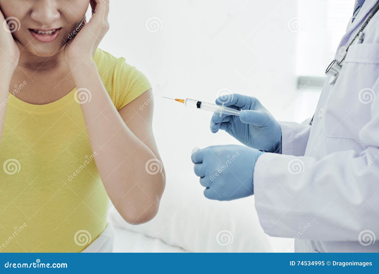 Making injection stock image. Image of injection, syringe - 74534995