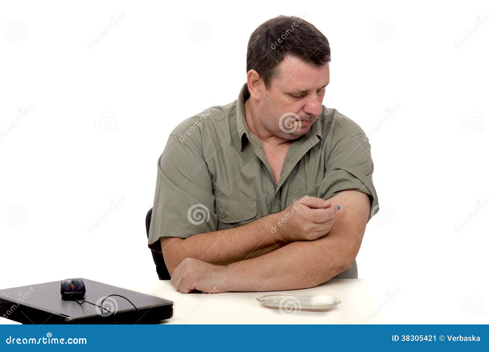 Making Intramuscular Self Injection Stock Image - Image of vaccine ...