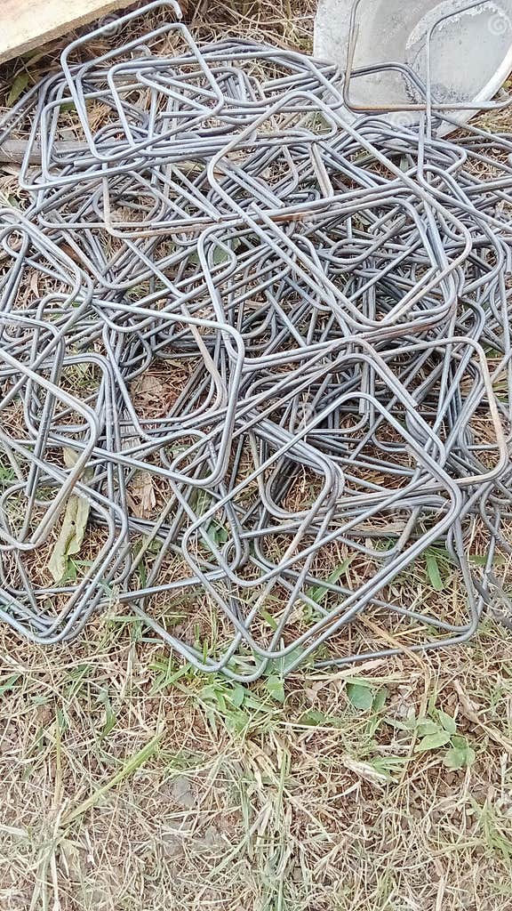 Making Iron Braces for House Building Work Stock Photo - Image of iron ...