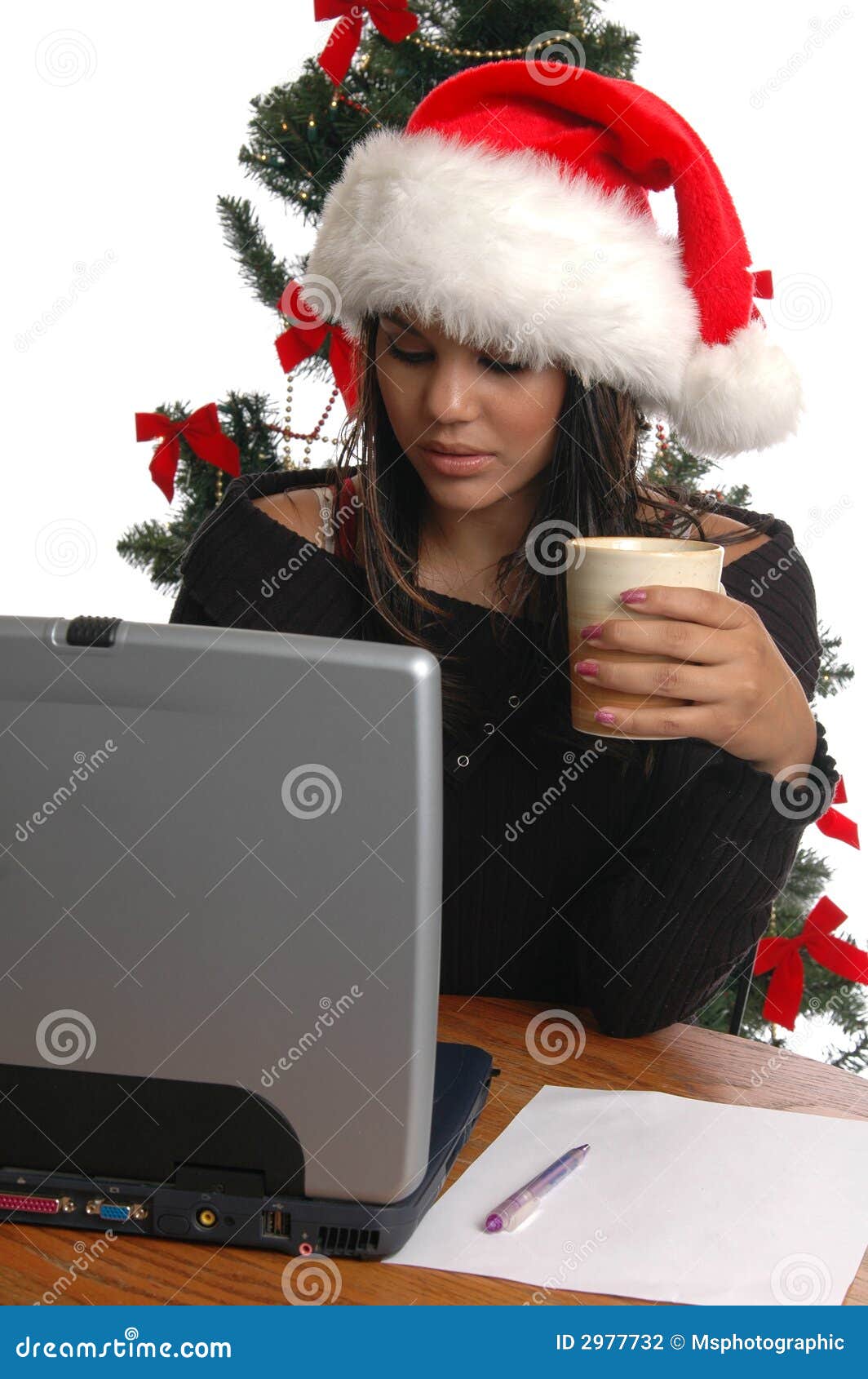 Making a List stock photo. Image of list, bows, pine, spending - 2977732