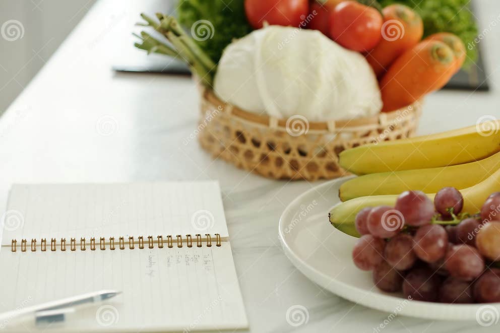 Making List of Product in the Kitchen Stock Photo - Image of vegetable ...