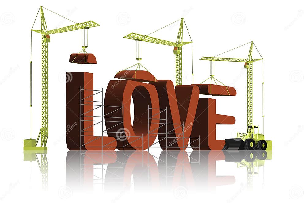 Making Love Build Your Relation Stock Illustration - Illustration of ...