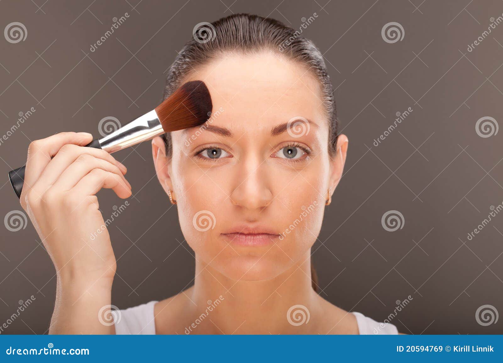 Making make-up stock image. Image of blush, adult, real - 20594769