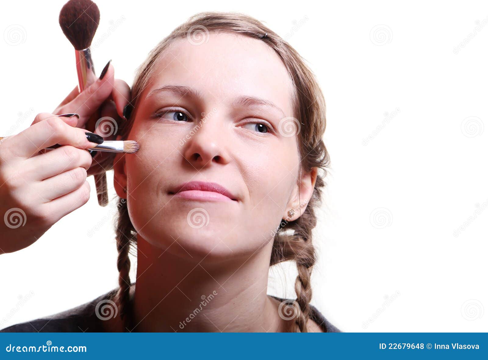 Making makeup stock photo. Image of caucasian, feminine - 22679648