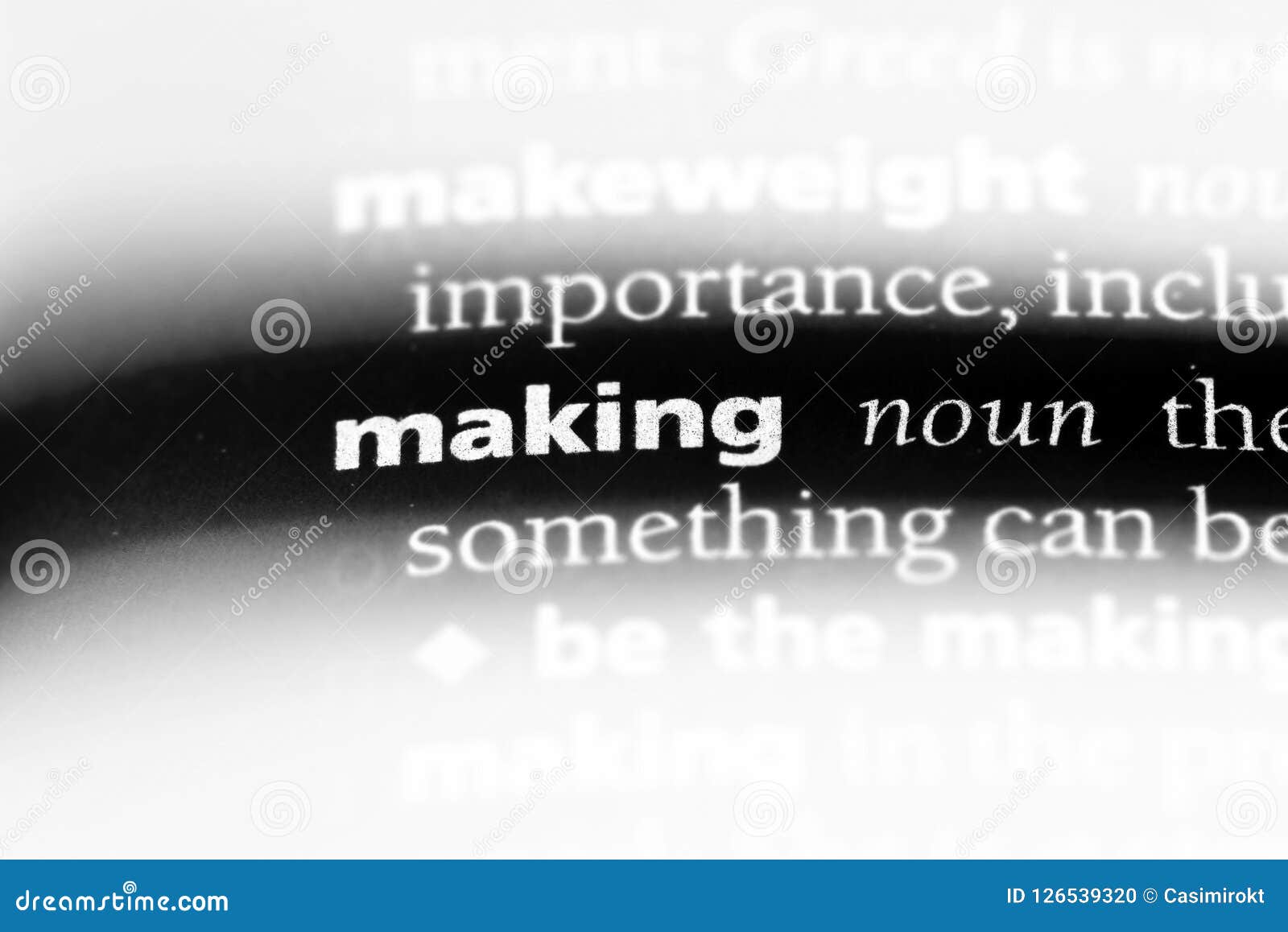 Making stock photo. Image of writing, closeup, dictionary - 126539320