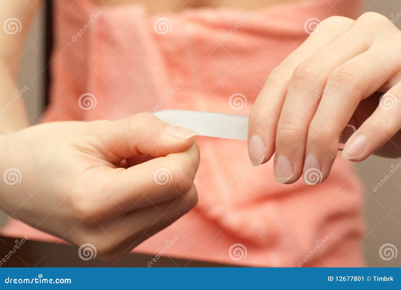 Making manicure stock image. Image of cosmetic, care - 12677801