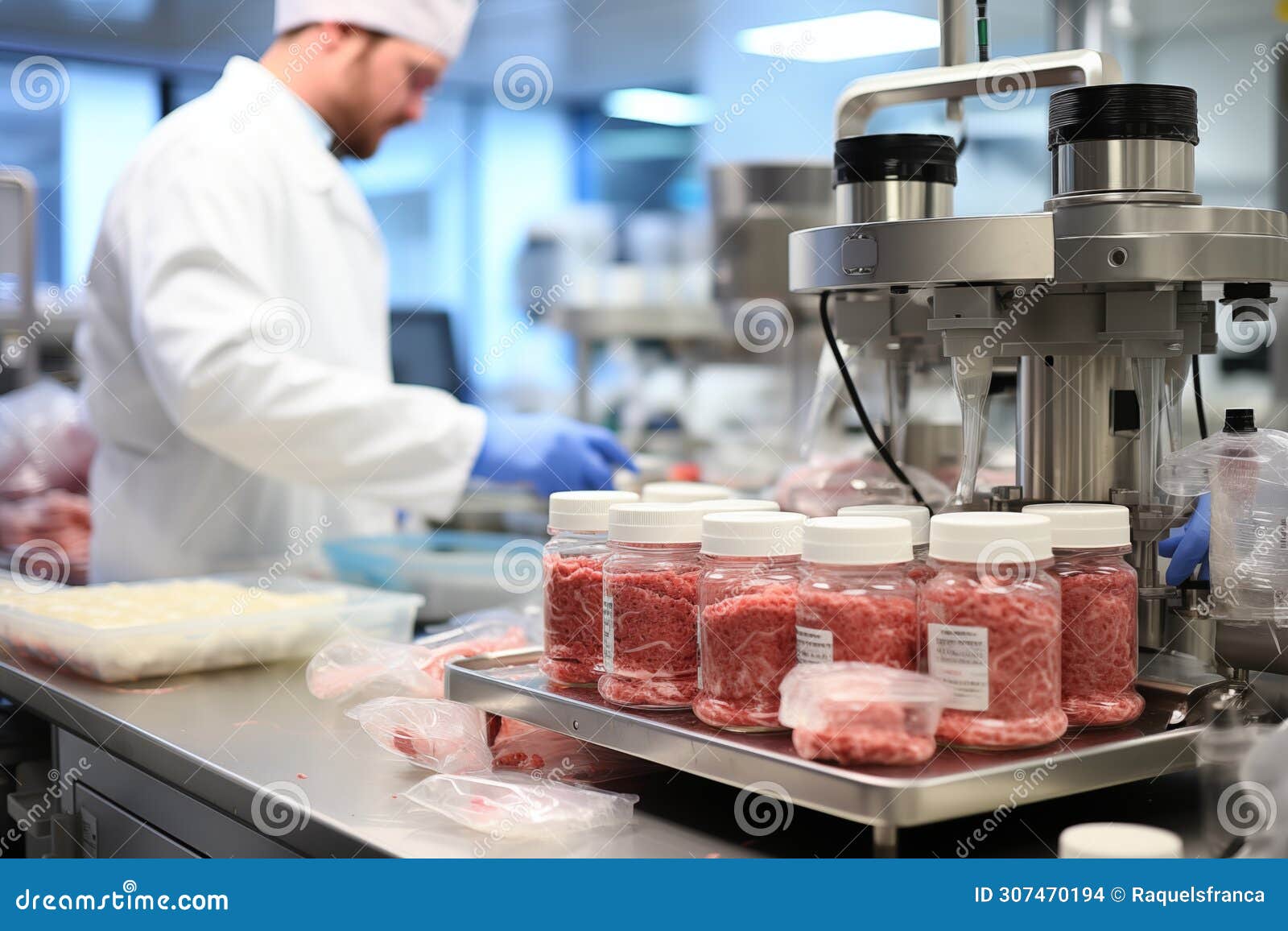 Making Meat in a Laboratory. Lab-grown Meat, Future Food Concept Stock ...