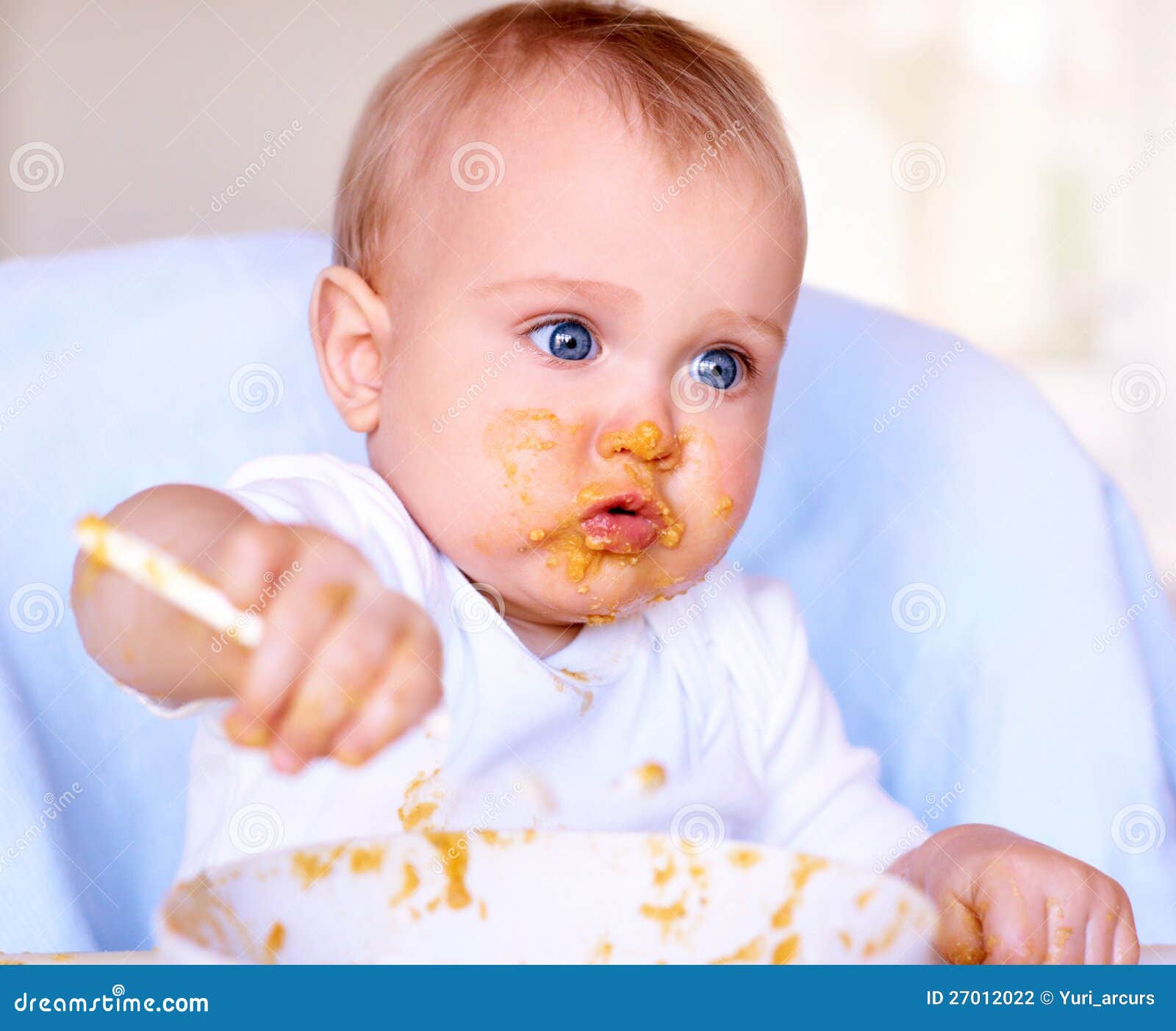 Making a Mess while Enjoying His Lunch Stock Photo - Image of peopl ...