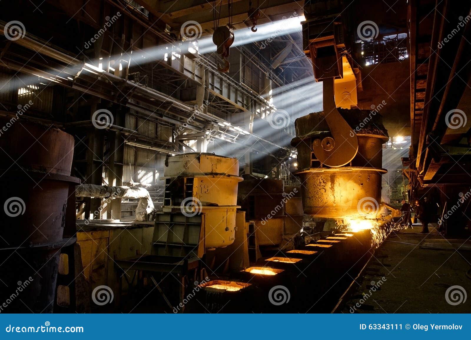 Making metal in factory stock image. Image of iron, molten - 63343111