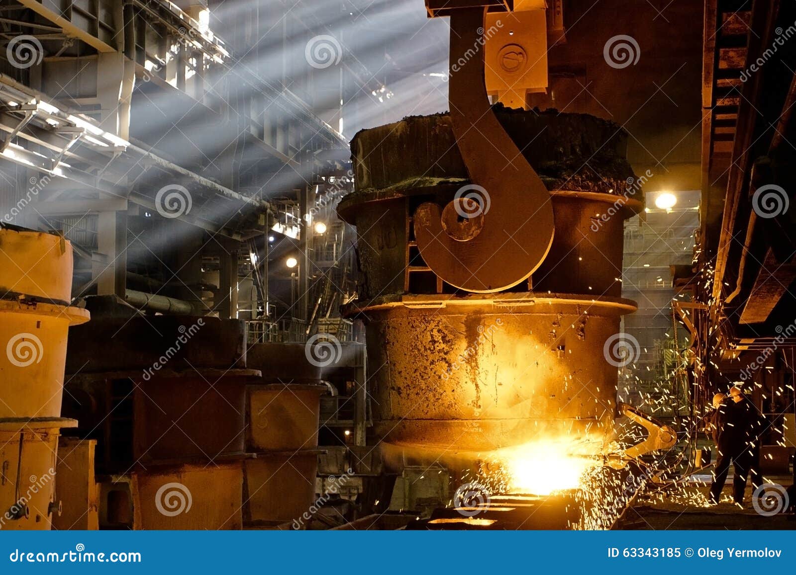 Making metal in factory editorial image. Image of fireplace - 63343185