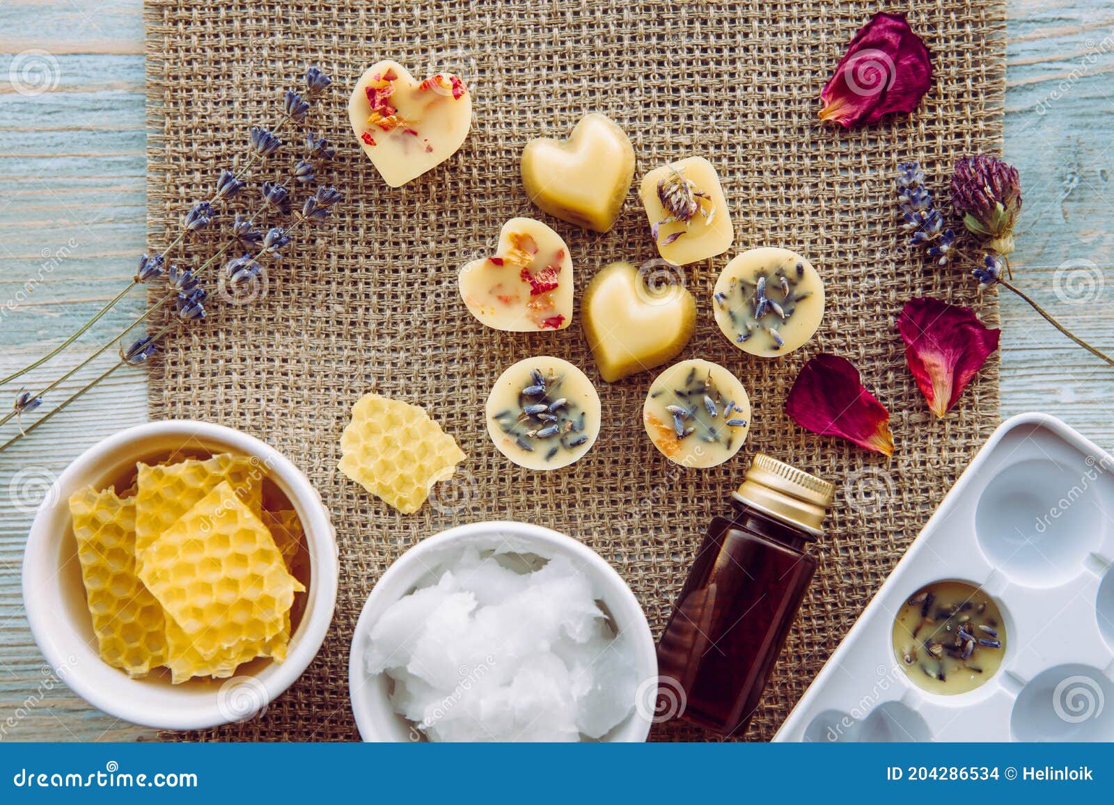 Making of Mini Wax Melts for Aroma Lamp Diffuser at Home Concept. Stock ...