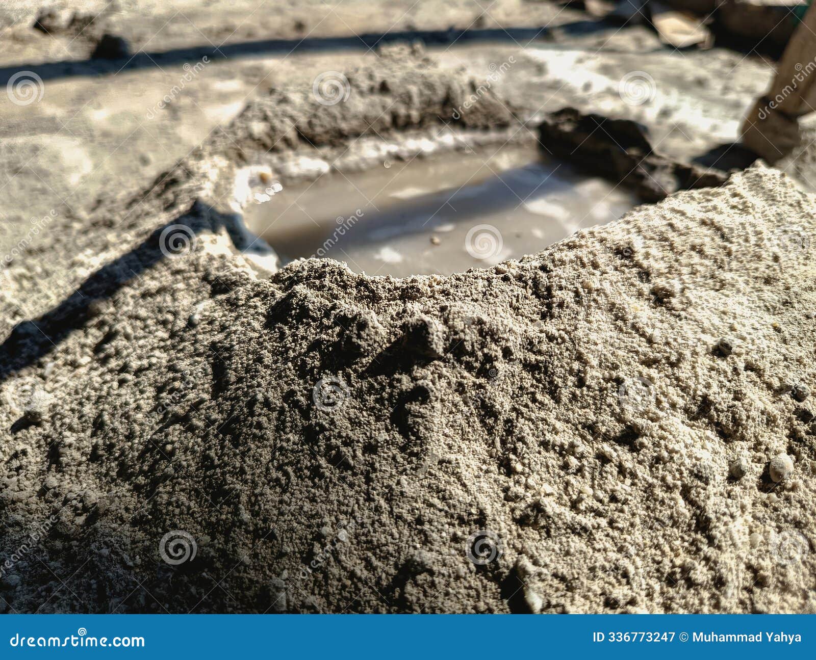 Making a Mixture of Cement and Sand for Building Stock Image - Image of ...