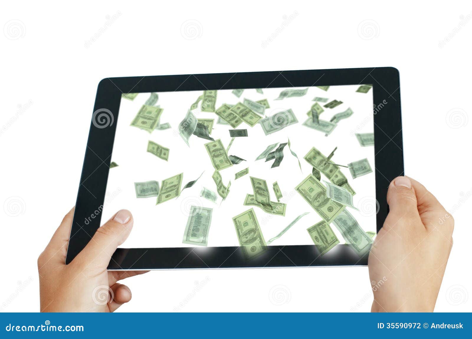 Making money stock photo. Image of ideas, device, touchpad - 35590972