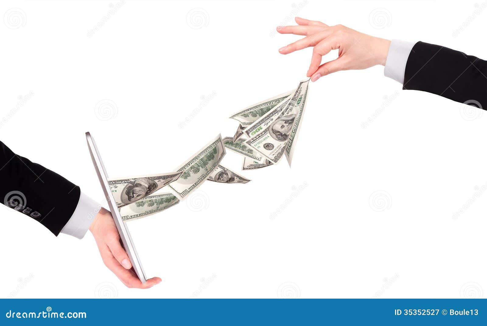 Making Money with Computer Concept Stock Image - Image of design, flow ...