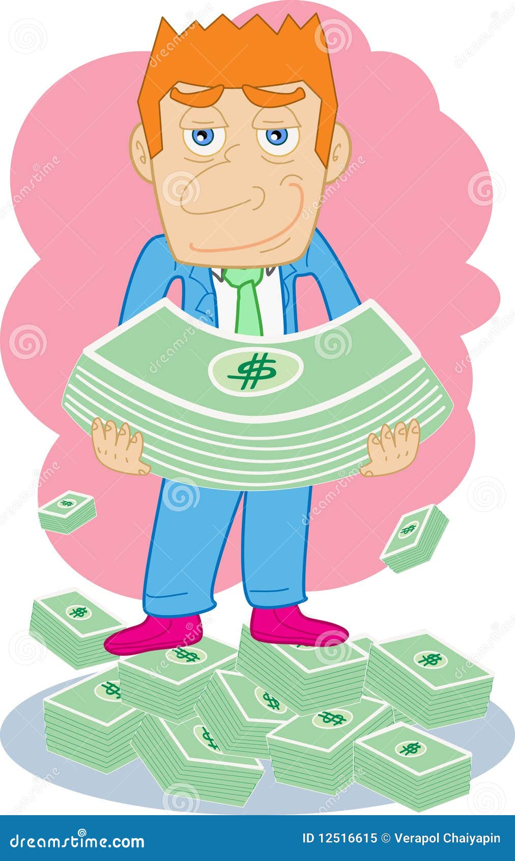 Making Money the Smart Way stock illustration. Illustration of wealth ...
