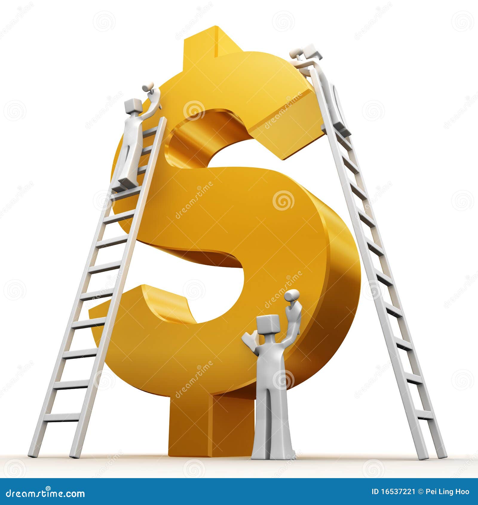 Making Money Teamwork Concept Stock Illustration - Illustration of ...